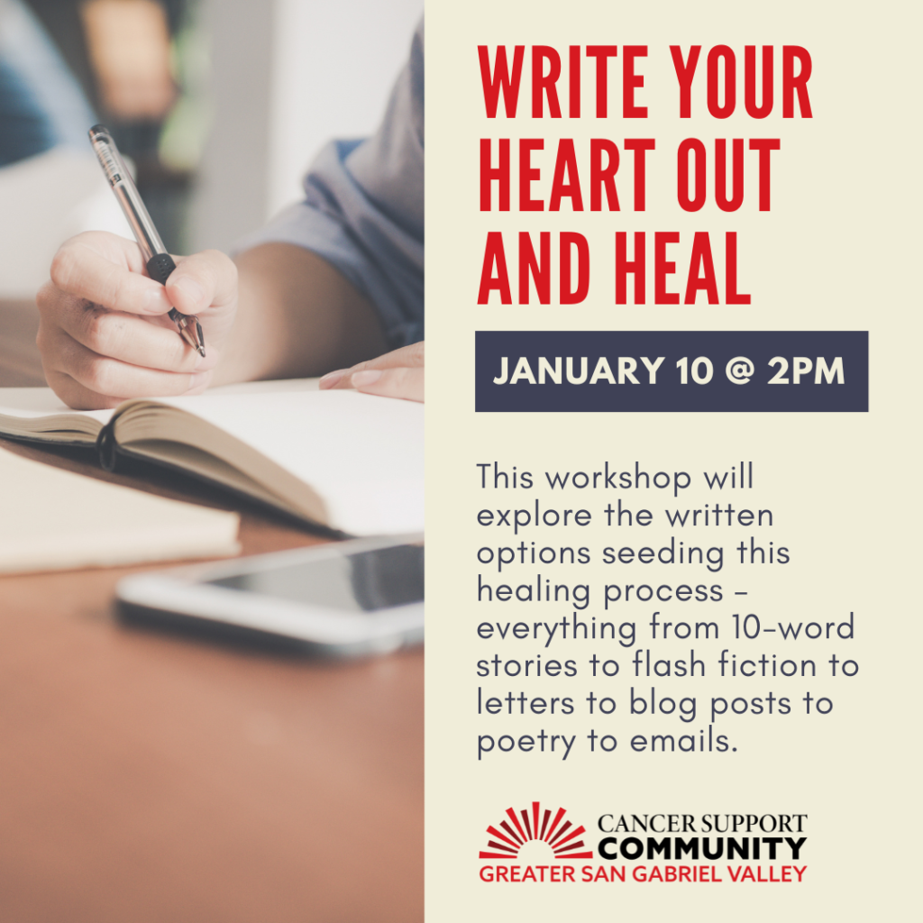 Write Your (Poetic) Heart Out and Heal – Cancer Support Community ...