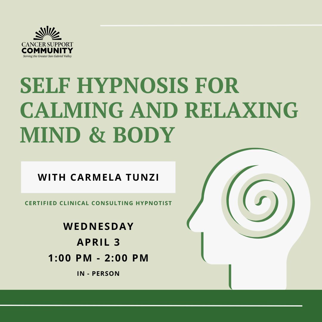Self Hypnosis for Calming and Relaxing Mind & Body – Cancer Support ...