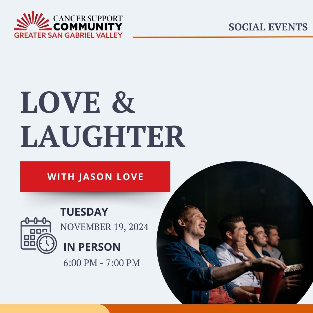 Love and Laughter with Jason Love – Cancer Support Community Greater ...
