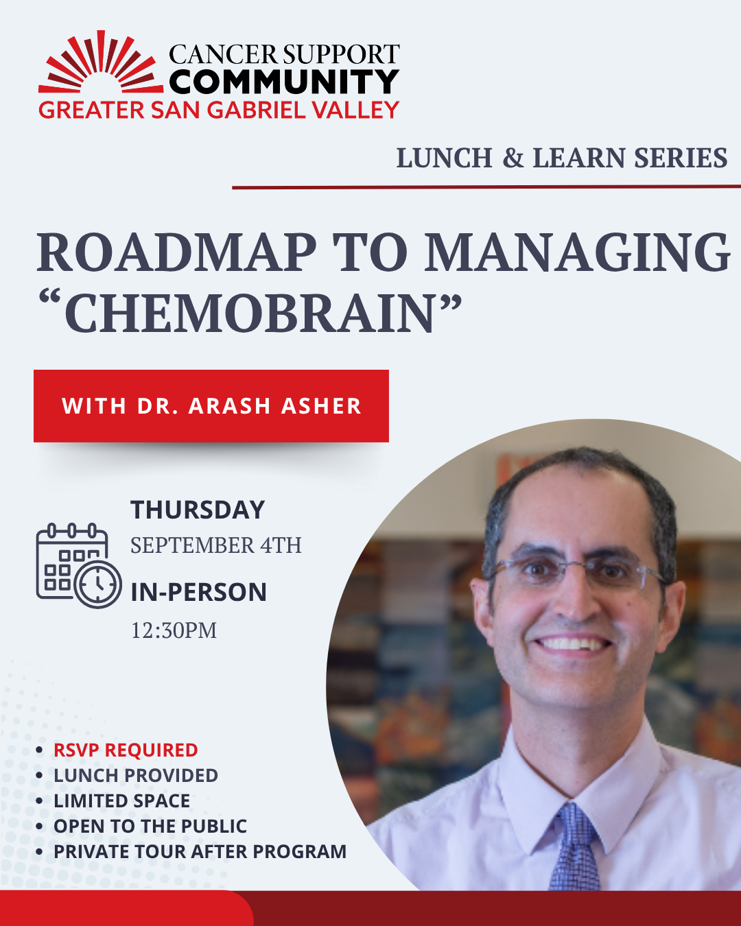 Lunch and Learn with Dr. Arash Asher: Roadmap to Managing “Chemobrain ...