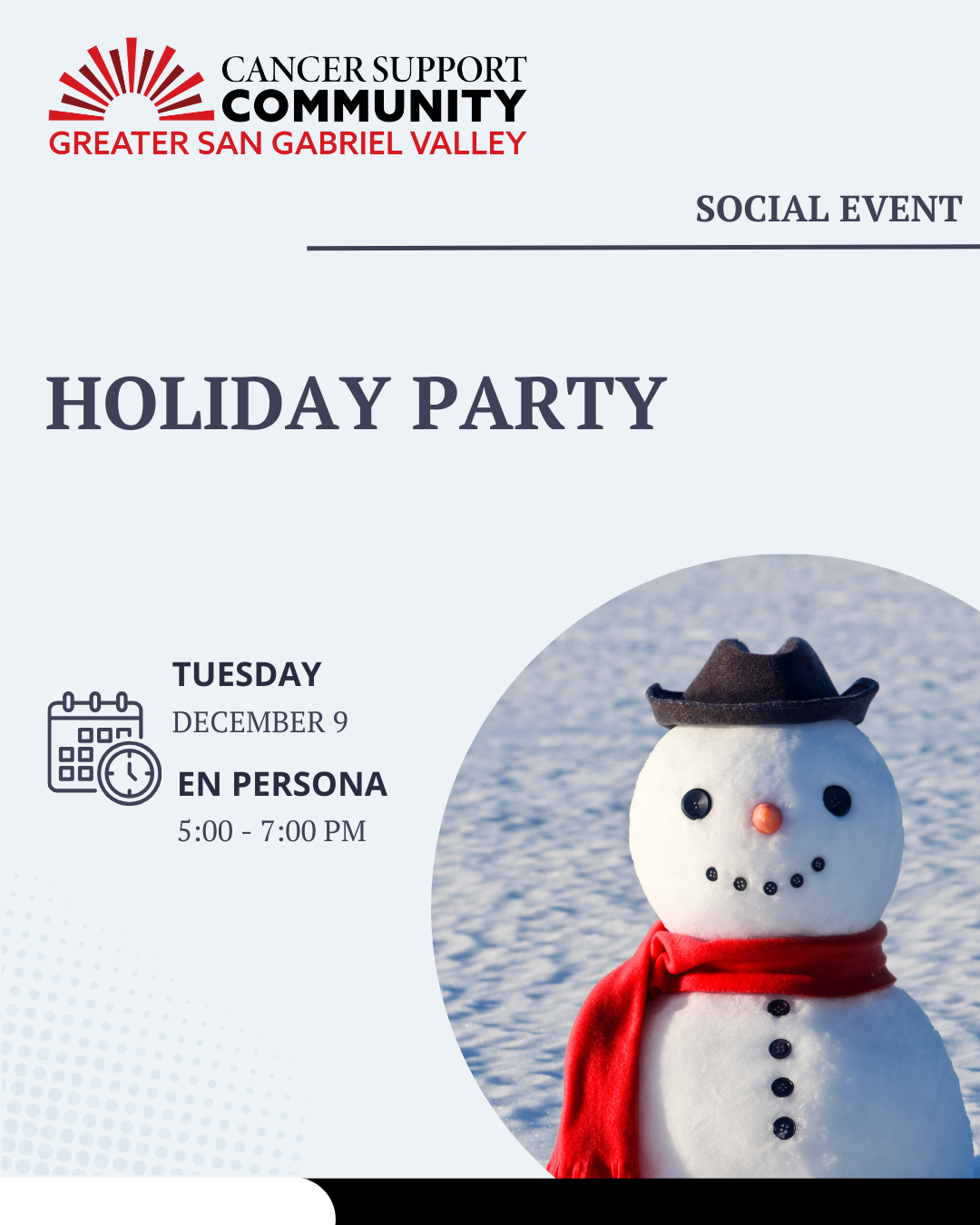 Holiday Party – Cancer Support Community Greater San Gabriel Valley