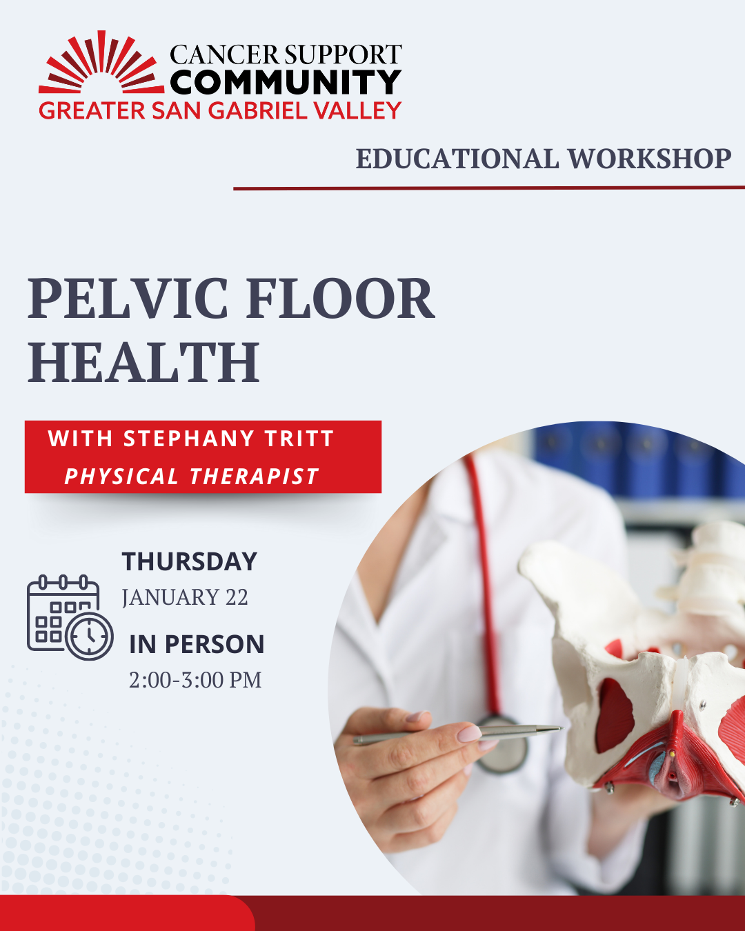 Pelvic Floor Health – Cancer Support Community Greater San Gabriel Valley