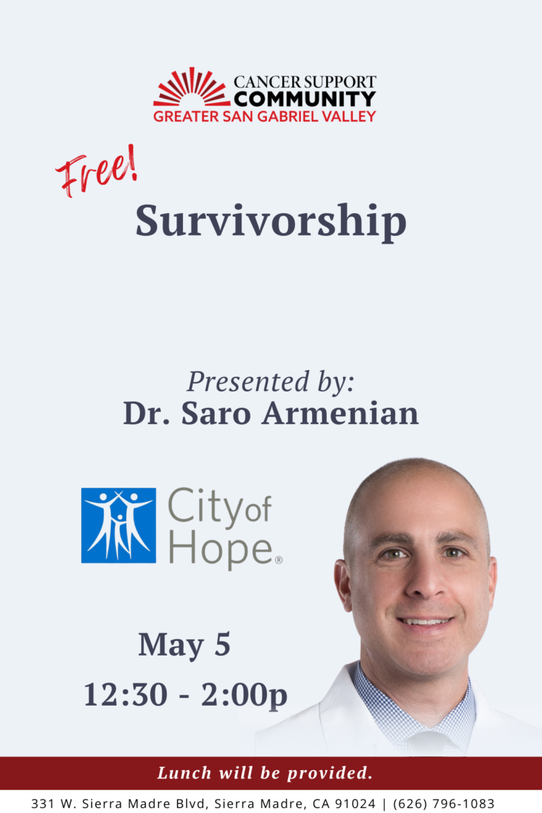 Cancer Support Community Greater San Gabriel Valley – Community is ...